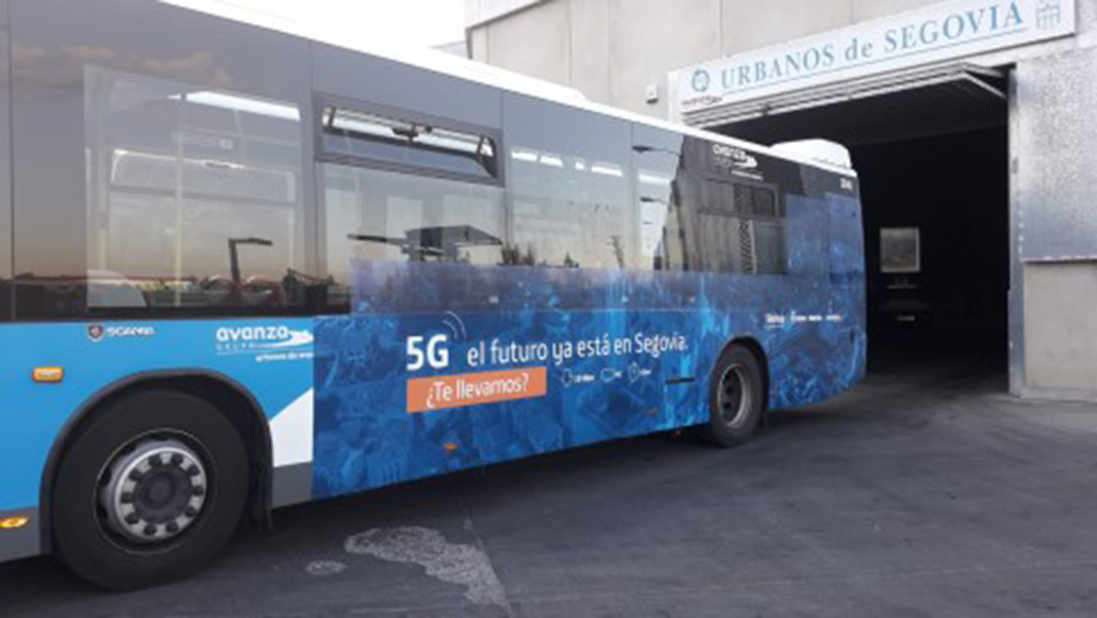 Primer autobús con TV 4K en vivo - Telefónica España